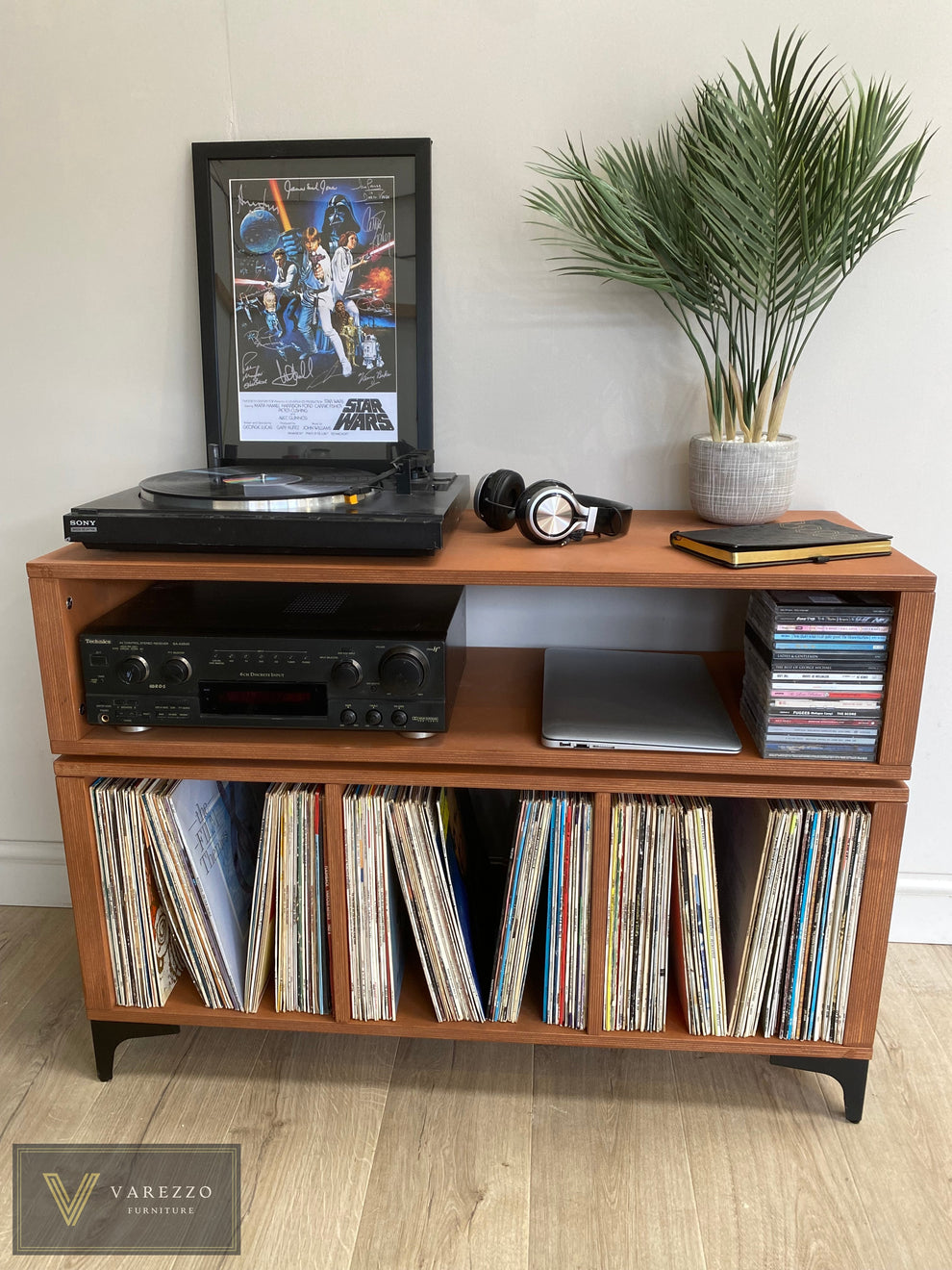 Varezzo Roma | Record Player Stand | Vinyl Record Storage | Turntable ...