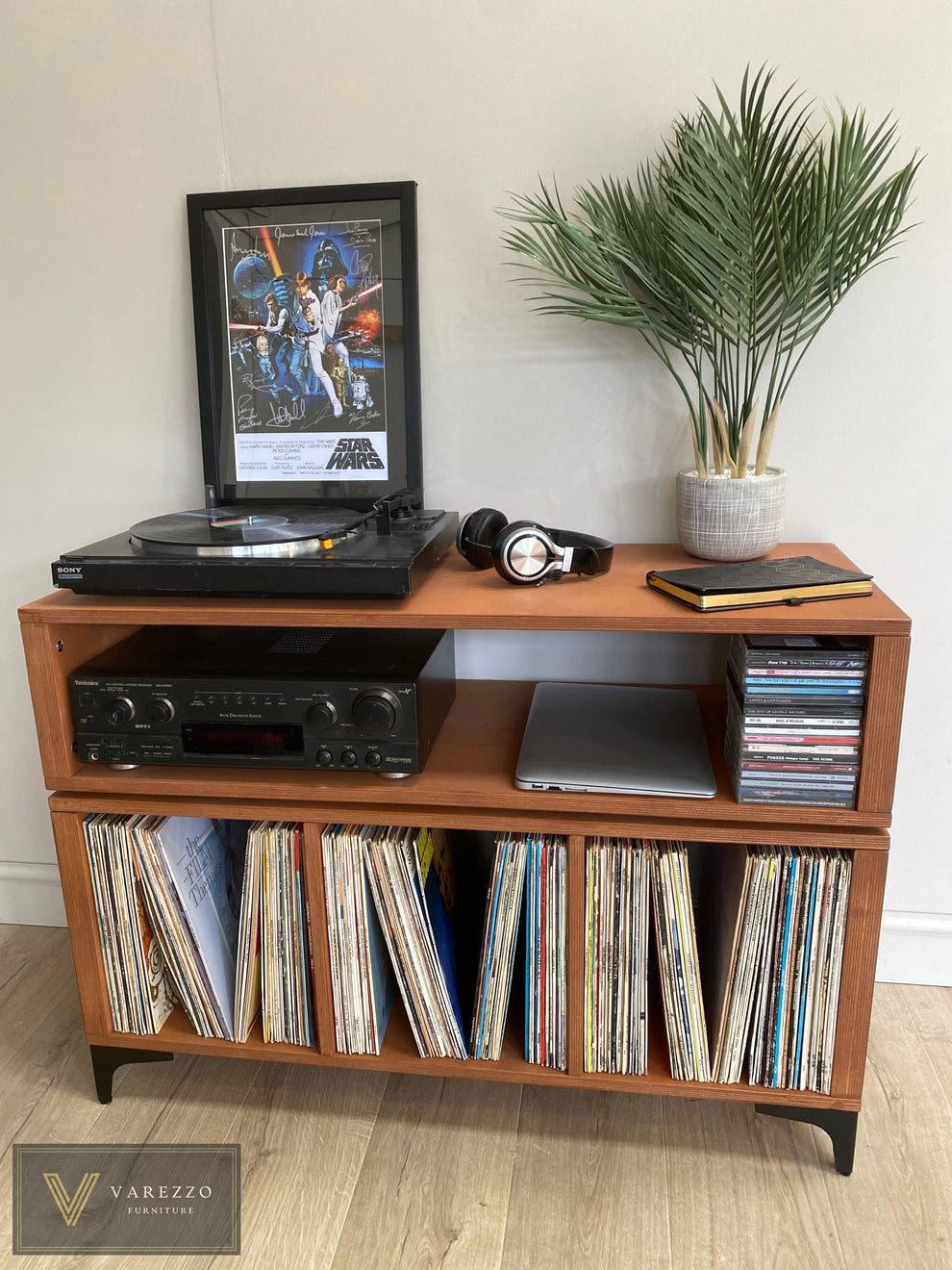 Varezzo Roma | Record Player Stand | Vinyl Record Storage | Turntable ...